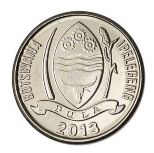 2013 Botswana 10 thebe Coin Gemsbock (Oryx gazella) Deer Animal ...