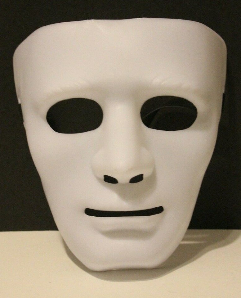 Sturdy Full Face Plastic Plain Mask Costume Party Dance Crew Hip Hop ...