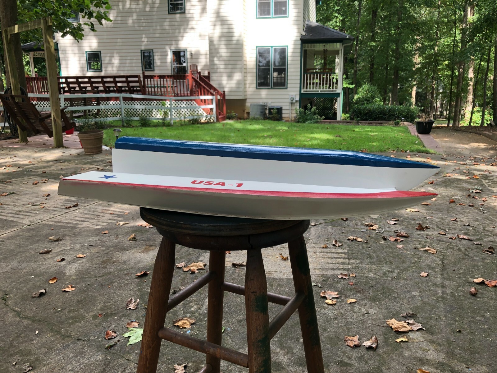 Remote Control Tunnel Hull Wooden Model Speed Boat Kit (29" long), K&B 3.5cc | eBay