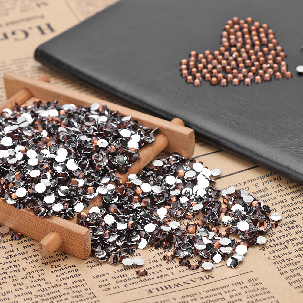 30g 4mm Crystal Rhinestone Acrylic Flat Back DIY Nail Sequins (Dark ...