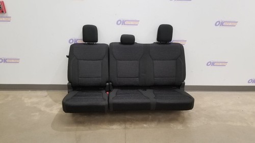 23 FORD F150 XLT FX4 REAR BACK SEAT ASSEMBLY BLACK CLOTH CREW CAB | eBay