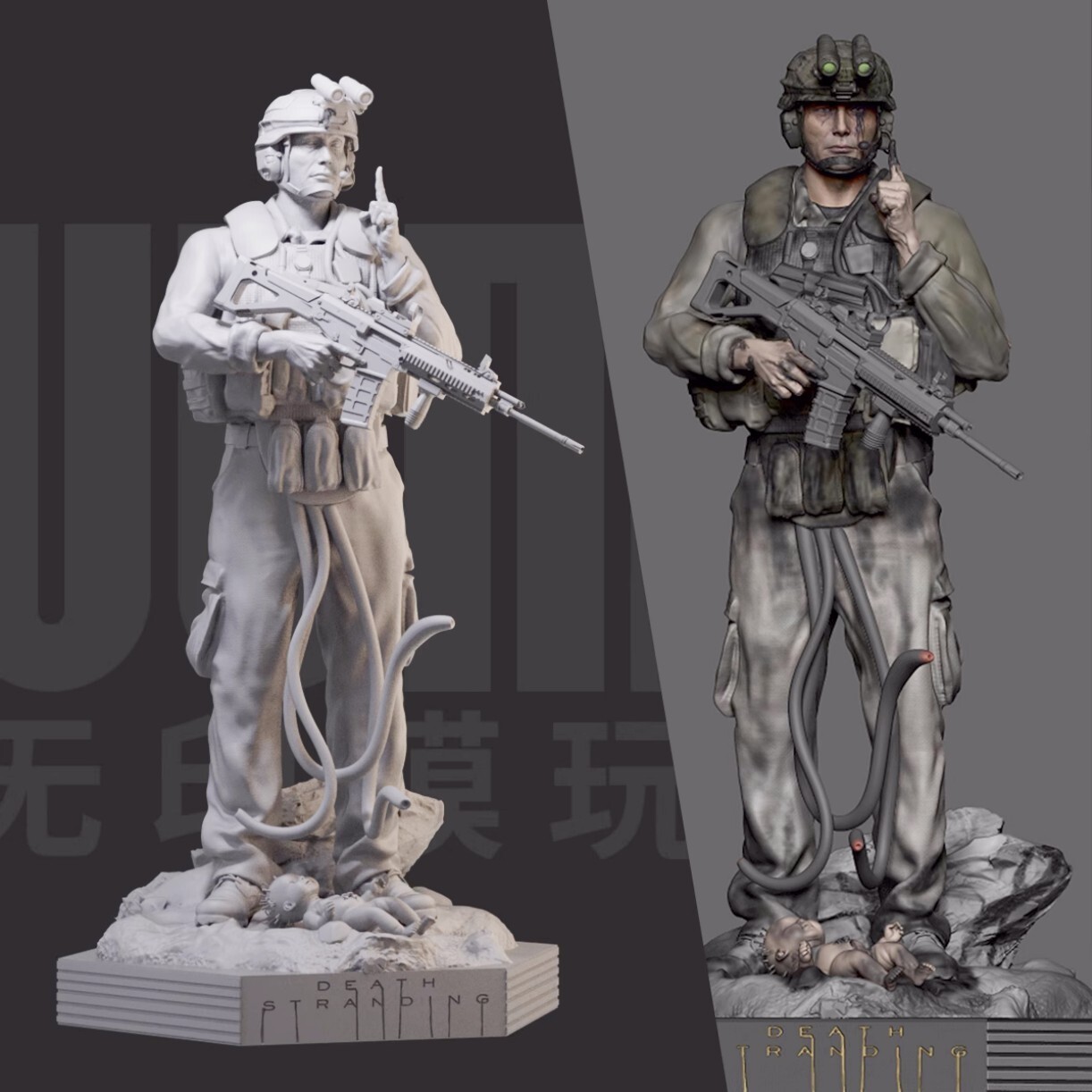 1/24 resin figures model kit Dead stranded male soldier unassembled ...