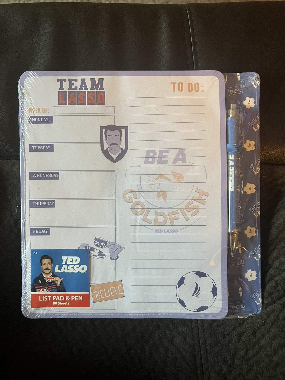 Ted Lasso Note pad List Pad & Pen Set Licensed Warner Bros NEW *FREE ...