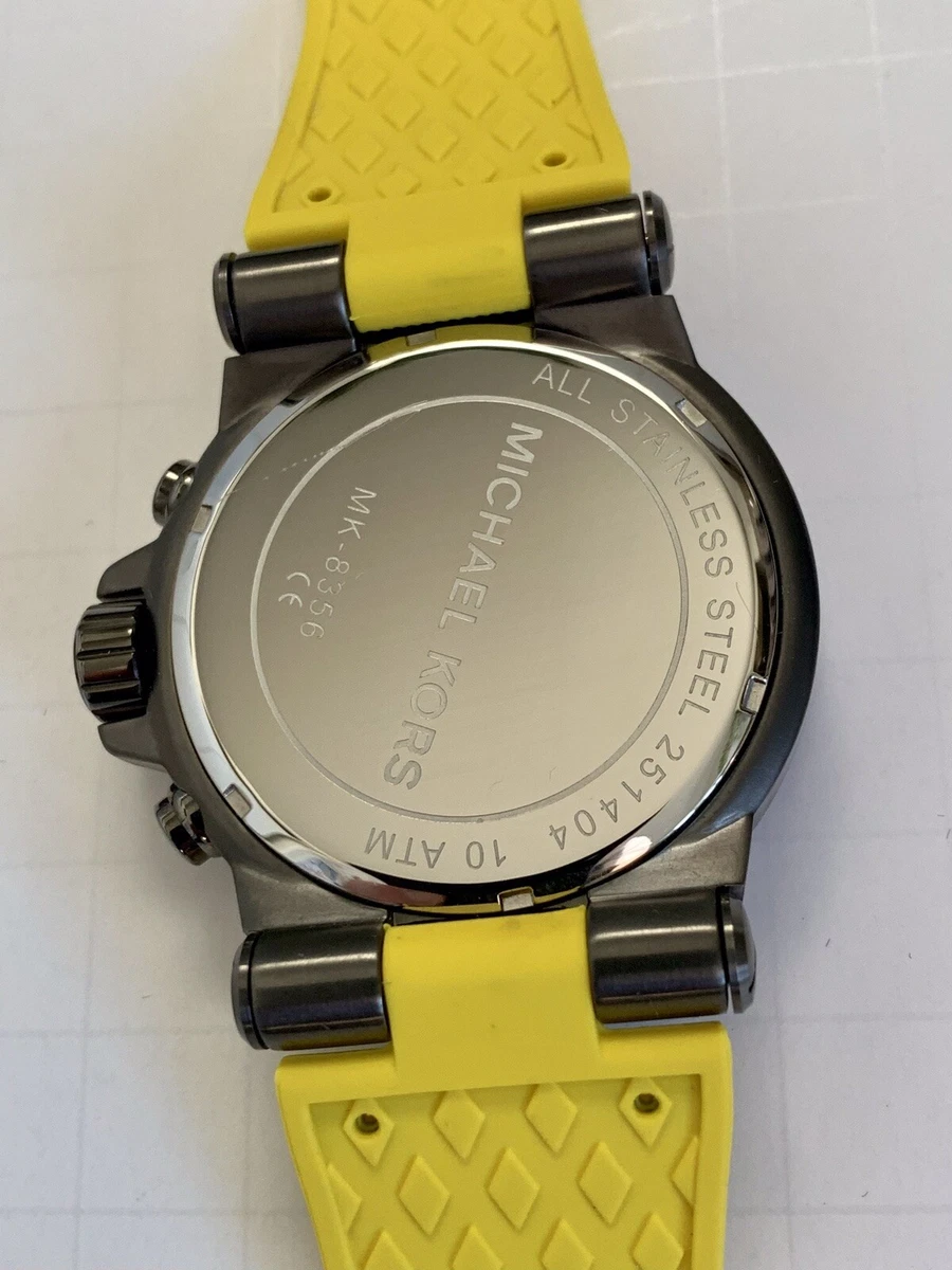 MK8296 Men's Dylan Black Dial Black IP Steel Orange