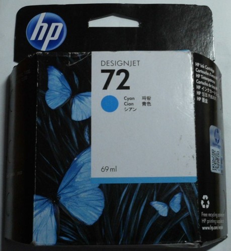 HP 72 Tinte C9398A cyan Designjet T610 T620 T770 T790 T1100 T1120 T1200 ...