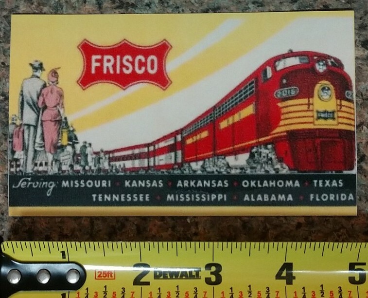 Frisco F unit Travel Ad Railroad Railway Train Logo Sticker Decal High ...