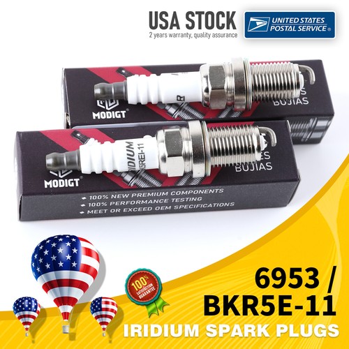 OEM 6953/BKR5E-11 Iridium Spark Plugs Resistors 2Pcs For Saturn SL2 ...