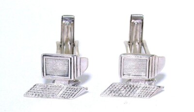 VINTAGE COMPUTER AND KEYBOARD STERLING SILVER CUFFLINKS EBS5443 | eBay ...