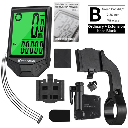 WEST BIKING Bike Speedometer Waterproof LCD M8V6 | eBay