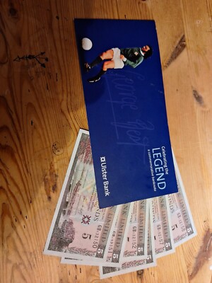 George Best - Ulster Bank collectors £5 five pound note with original ...