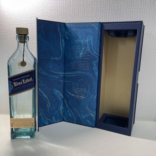 Empty Bottle And Box Of Johnnie Walker Blue Label whiskey Blue Color | eBay