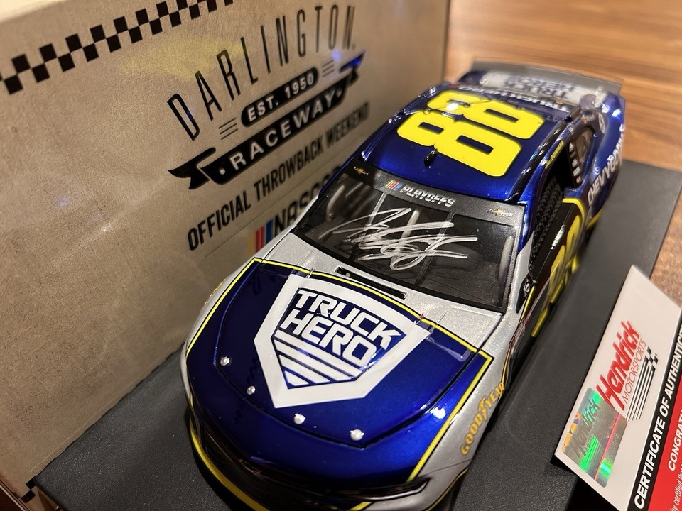 Alex Bowman 2020 Darlington Throwback Auto’d Color Chrome 1/24 Nascar ...