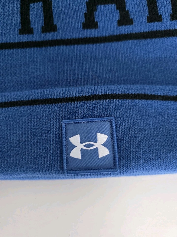 Under Armour Mens Cuffed Fold Beanie Big Logo Letters Winter Hat ...