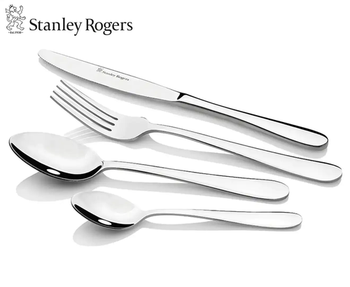 Stanley Rogers 24 Piece Dinner Cutlery Set Stainless Steel Knive Spoon ...