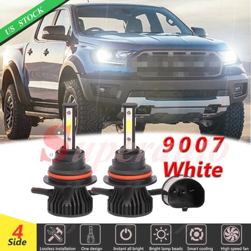 4 Sides 9007 LED Headlight Bulbs Kit for Ford Ranger 1993-2011 High Low ...