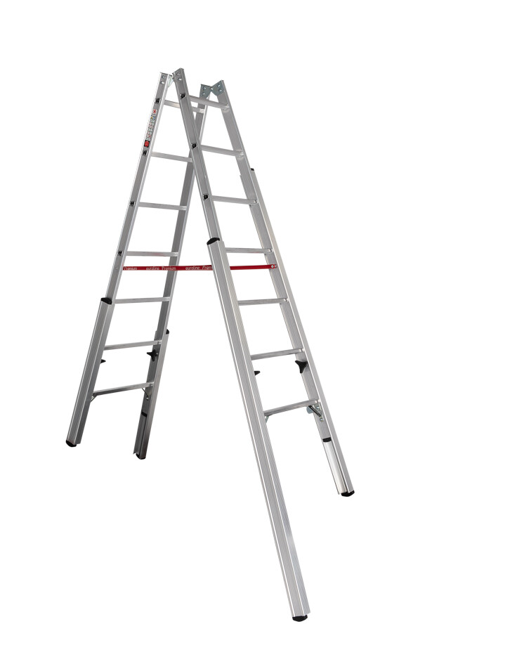 Euroline Aluminium Treppenstehleiter Treppenhausleiter 30576 ...