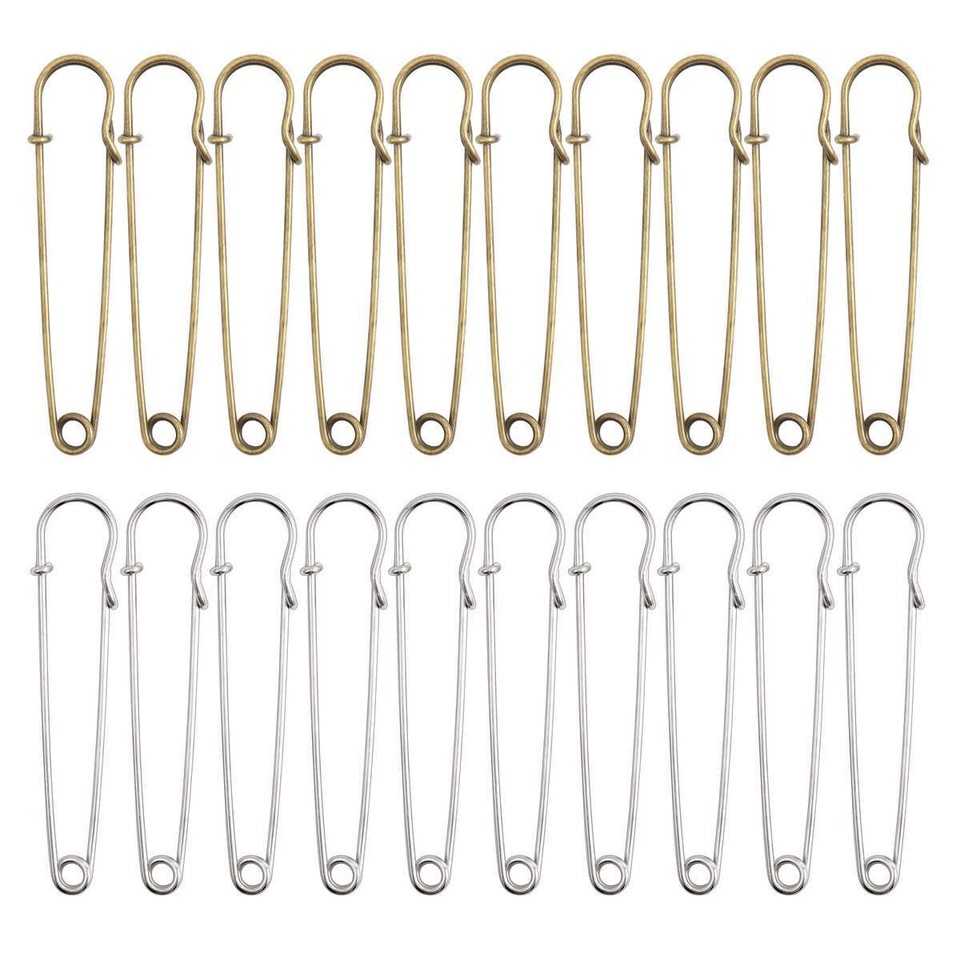 10pcs Safety Pins Large Heavy Duty Safety Pin 2.8inch Blanket Stainless ...