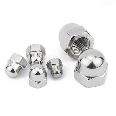 Fine Pitch Threaded Dome Cap Nuts Dome Head Decor Nut A2 Stainless ...