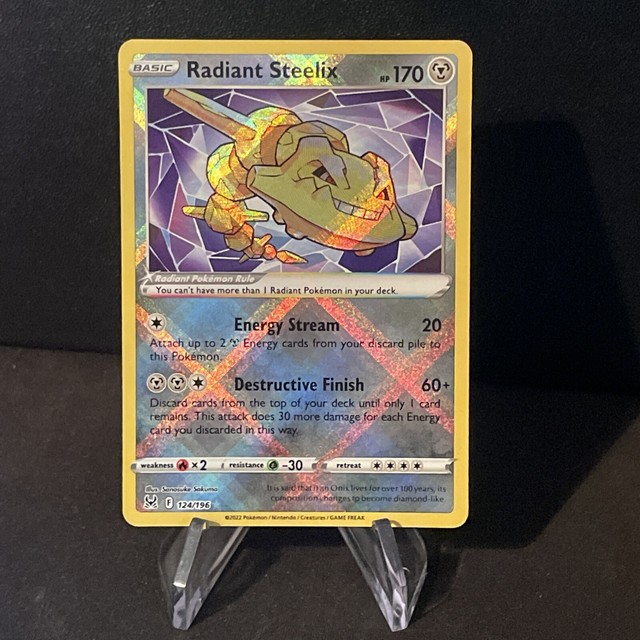 Pokémon TCG Radiant Steelix Sword & Shield - Lost Origin 124/196 ...