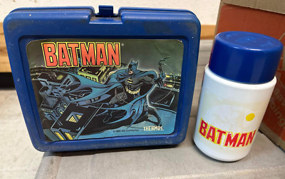 Vintage 1990’s Batman Lunch Box by Thermos 1991 DC Comics Blue Plastic ...