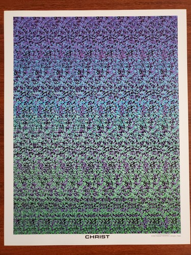 Christ 3D Stereogram "Magic Eye" Original 11x14" Print from UltraGrafix ...