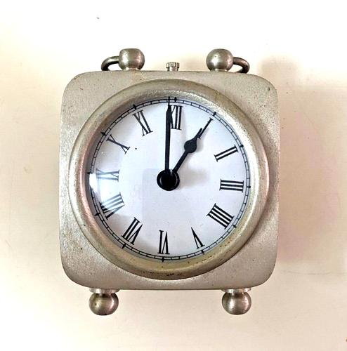 Vintage travel watch clock , silver color, heavy metal , Luxury , So ...