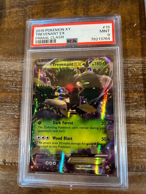 POKEMON 2015 XY Primal Clash TREVENANT EX #19 PSA 9 Mint RARE | eBay