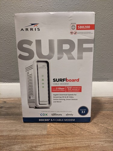 ARRIS SB8200 v3 DOCSIS 3.1 Cable Modem 2x1Gbps Ports Arris Warranty ...