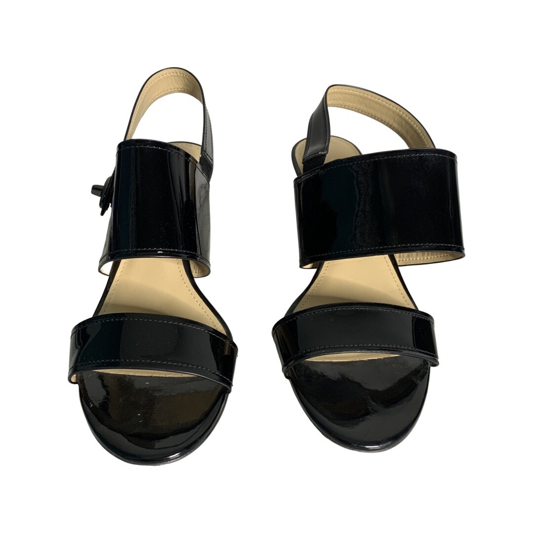 Coach Marla Slingback Black Patent Leather Sandal Hee… - Gem