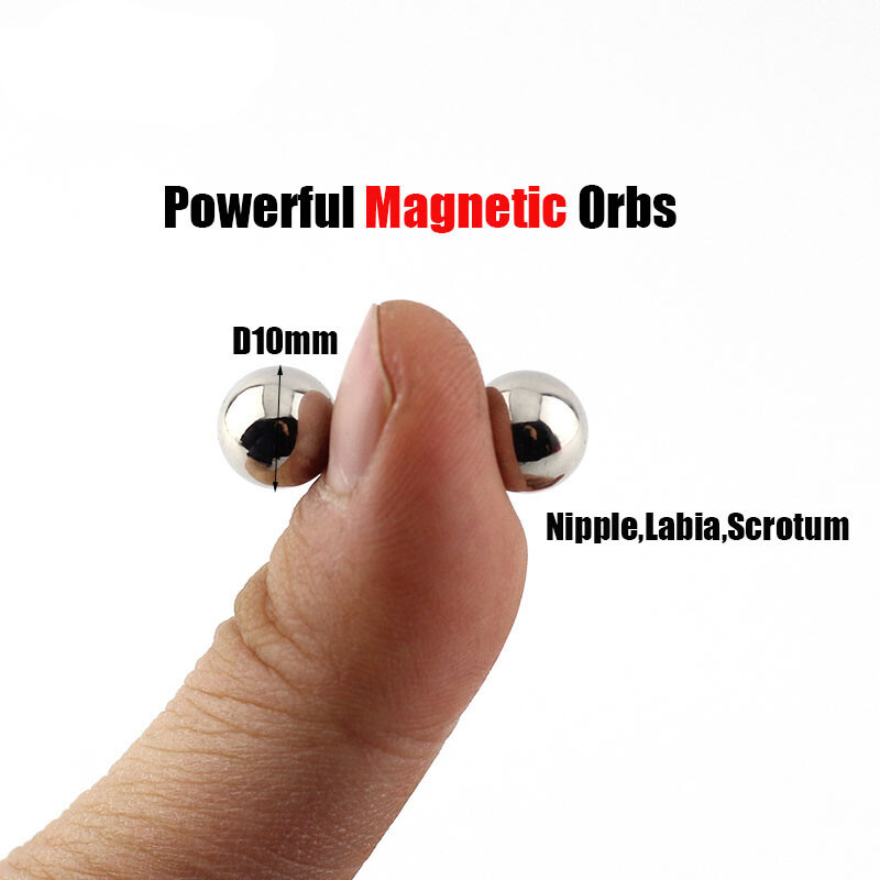 NEW Two pairs 4pcs Nipple ball clips Strong Magnetic Orbs Clitoris ...