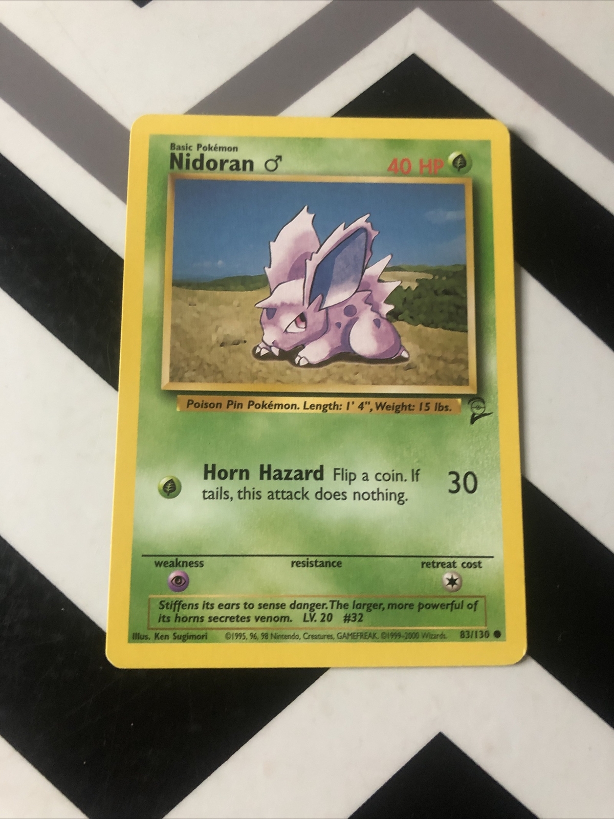 2x Pokémon TCG Nidoran (Male) Base Set 2 83/130 Regular Unlimited ...