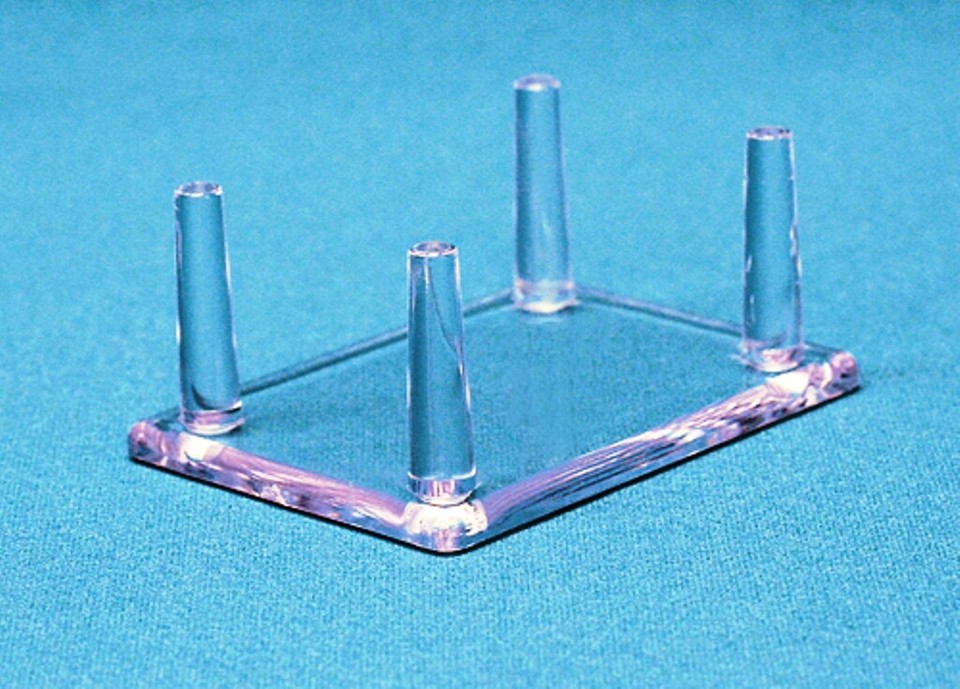 *#Large 6-1/4" Four (4) Peg Display Stand For Geode Rocks Shells ...