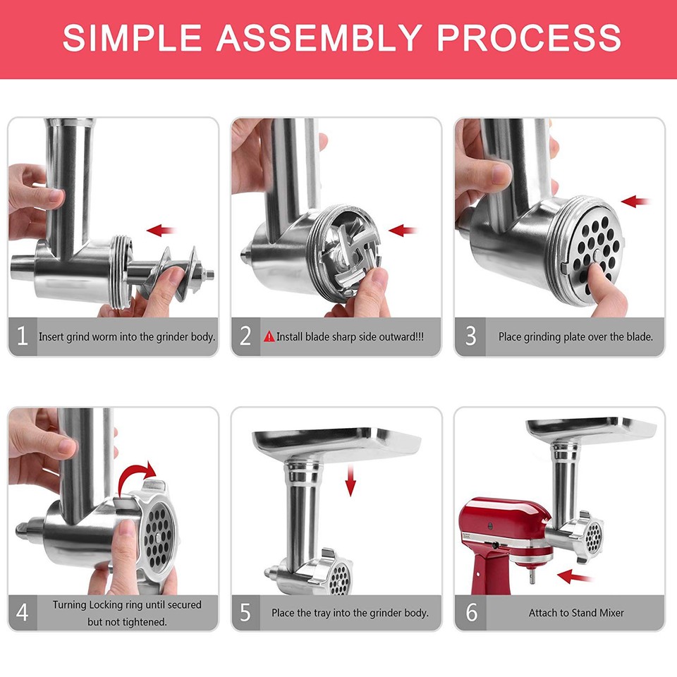 Food Meat Grinder Tomato Juicer Slicer Shredder Attachment For ...