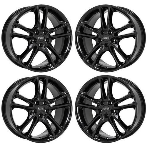 19" FORD FUSION GLOSS BLACK WHEELS RIMS FACTORY OEM 3962 2013-2019 SET ...