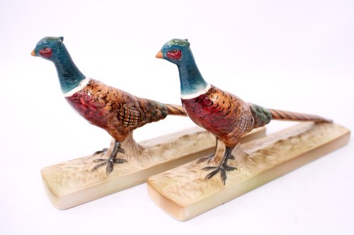 Pair Of Vintage BESWICK 1774 PHEASANT Standing Ceramic Figurines 22cm ...