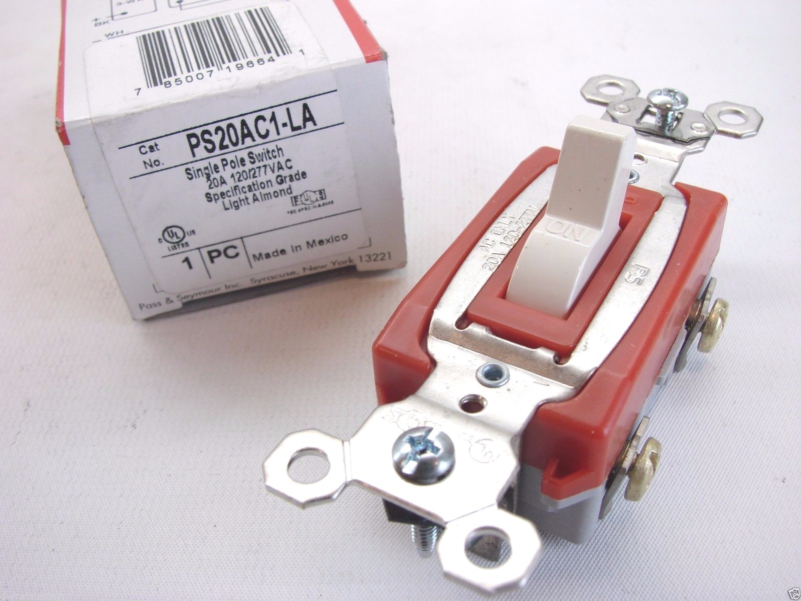 Pass & Seymour Ps20ac1-la 20a Single Pole Spec Grade Switch Light ...