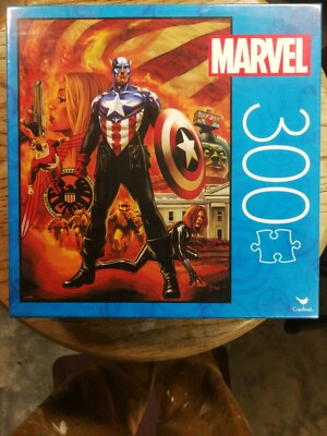 New Cardinal Marvel Captain America 300 Pc Jigsaw Puzzle 18” x 24 ...