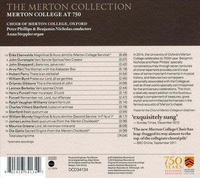 THE MERTON COLLECTION - MERTON COLLEGE AT 750 NEW CD 801918341342 | eBay