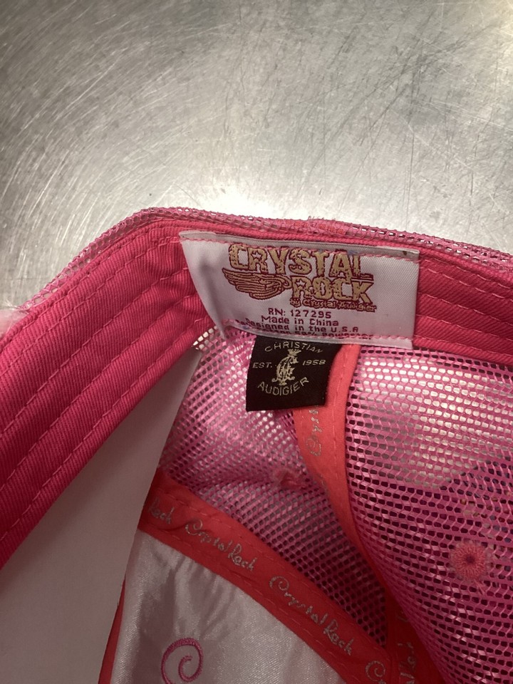 Crystal Rock by Crystal Audigier Snap Back Adjustable Pink Trucker Hat ...
