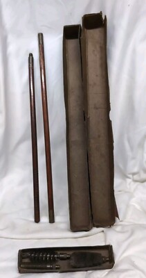 Vintage Shotgun Cleaning Kit 12 Bore Push Rods 3 X Attachments | eBay UK