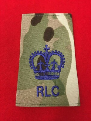 Quality RLC WO2 MTP Combat Rank Slide Multicam Royal Logistics Corps ...