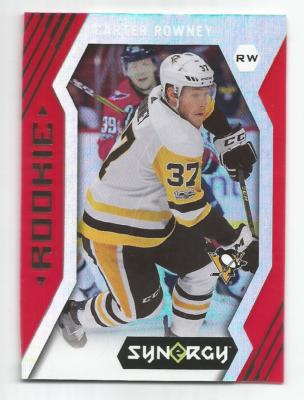 17/18 UD Synergy Carter Rowney Red Parallel Rookie Card RC #51 PENGUINS ...