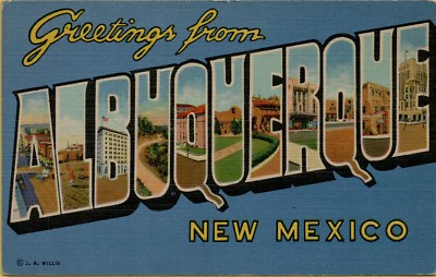 Large Letter Greetings From Albuquerque NM Duke City Postcard D12 | eBay