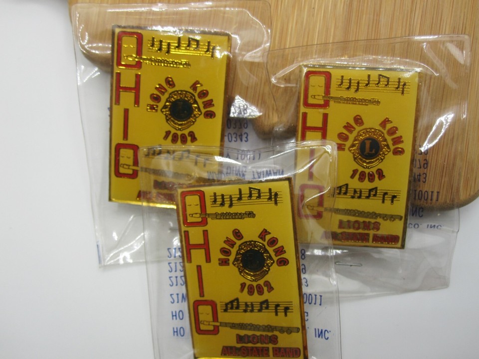 Lions Club Pins LOT OF 5 ALL-STATE BAND HONG KONG-EAGLE-MOHICAN NEW | eBay