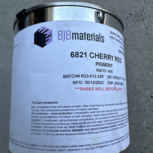 BJB Materials 6821 cherry red pigment Pint Dented Can | eBay