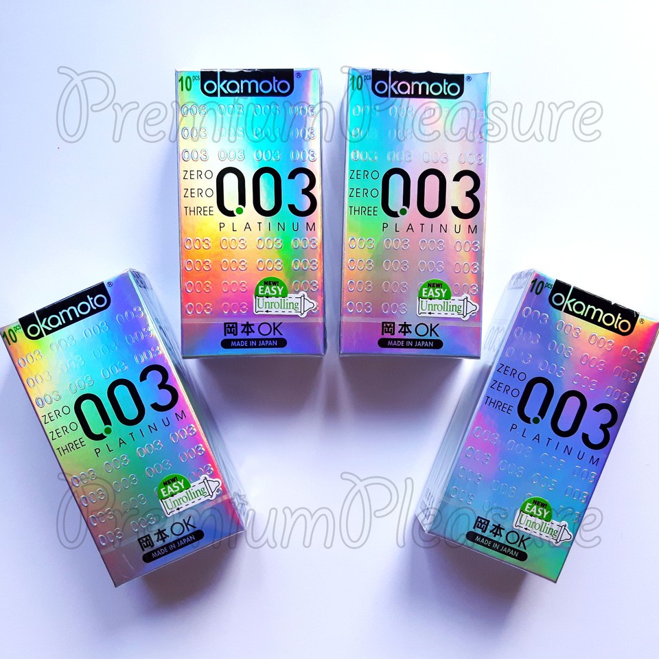 Okamoto 003 PLATINUM condoms *0.03 thickness*Super Ultra Thin* Retail ...