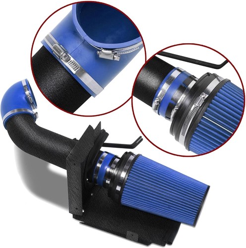 4 Inch Performance Cold Air Intake Filter Kit with Shield Black & Blue ...