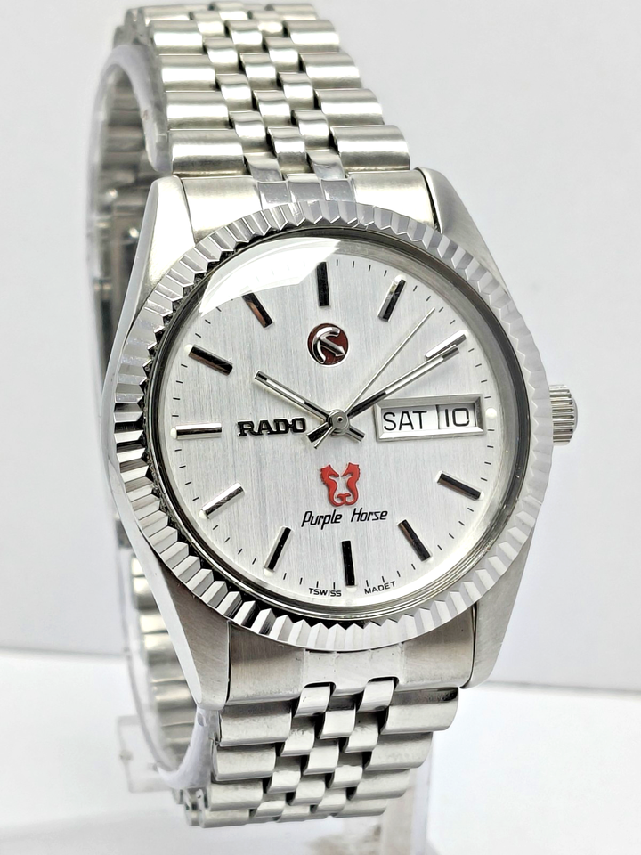 Vintage Original Rado Purple Horse Stunning Grey Dial Automatic ETA ...
