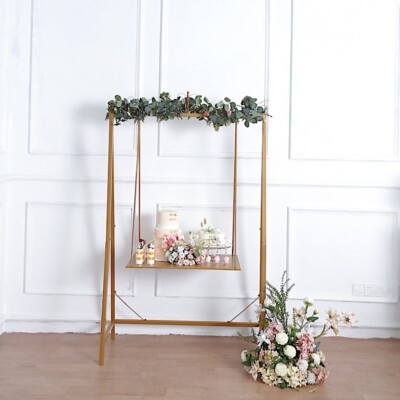 6 feet Gold Metal Swing CAKE STAND Hanging Dessert Display Centerpiece ...