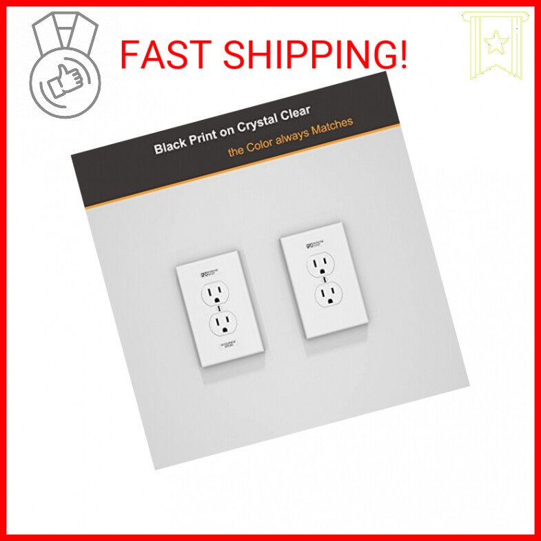 GFCI AFCI Protected Outlet Receptacle Plates Label Sticker Decal No ...